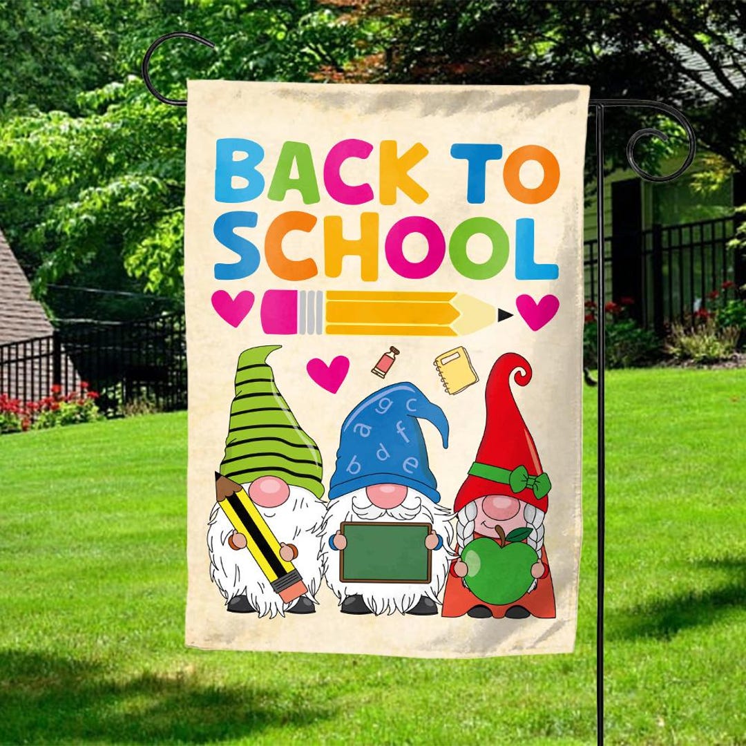 Back to School Garden Flag, Back to School Flags, First Day of School ...