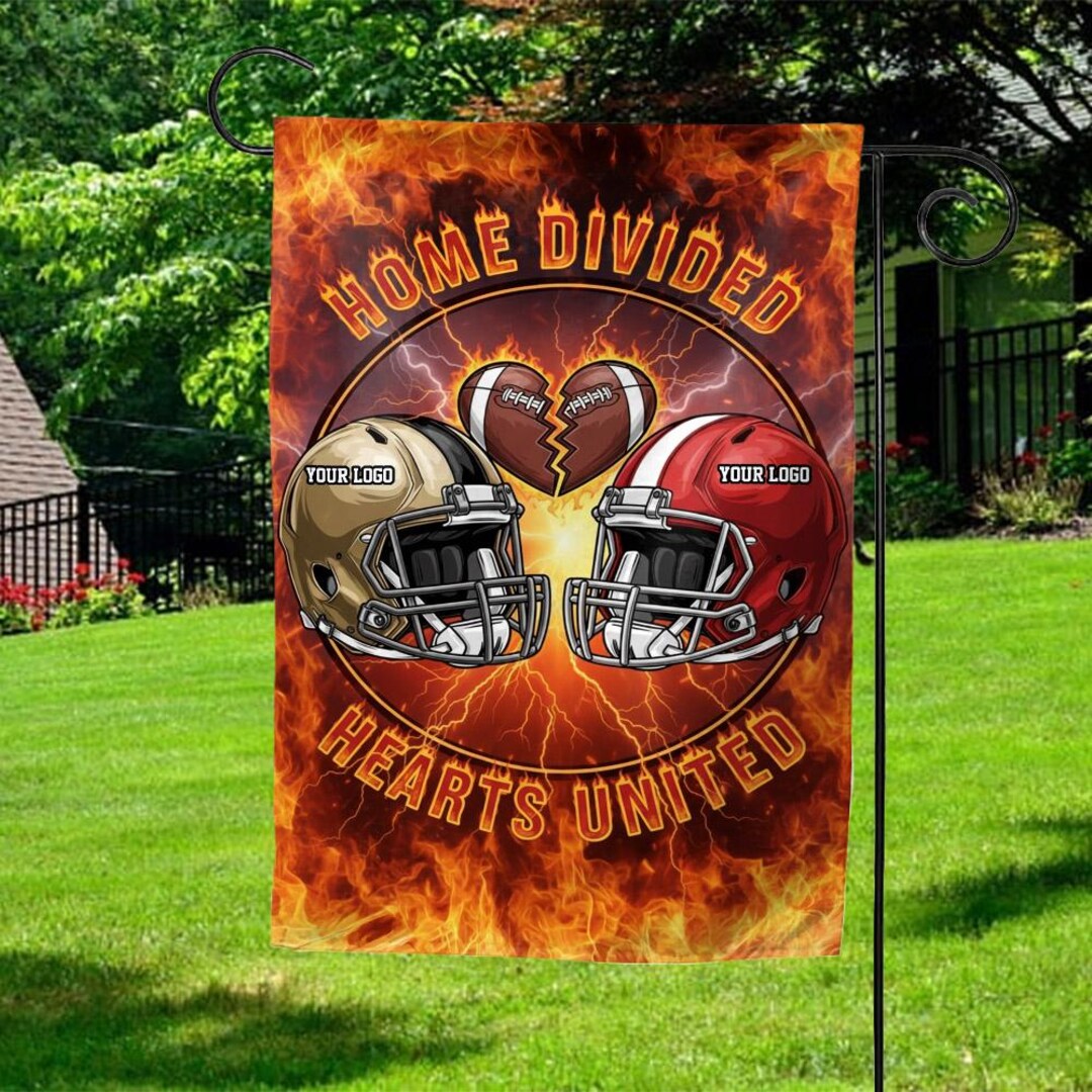 House Divided Garden Flag, Custom House Divided Football Garden Flag ...