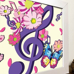 Music Note Shadow Box Svg ,music Note SVG ,music Note 3D Svg ,music ...