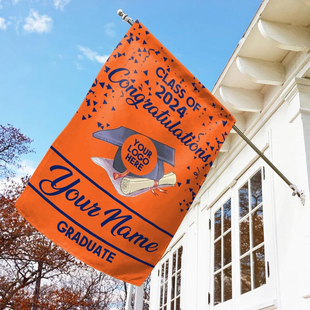 Personalized Graduation Flag, Grad Garden Flag, Graduate Yard Sign ...
