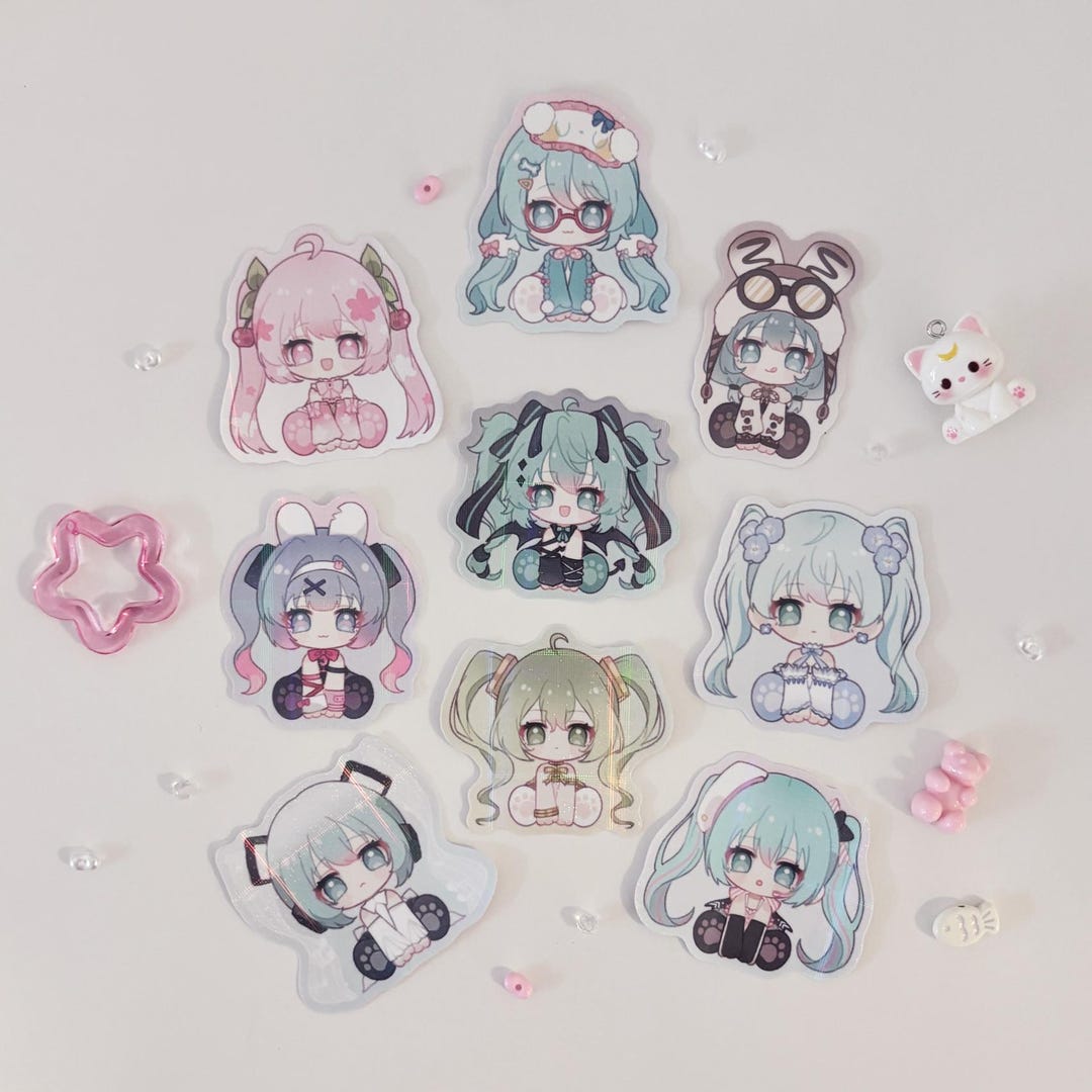 Chibi Stickers | Waterproof Vinyl Cute Kawaii Anime Character DS Fanart ...