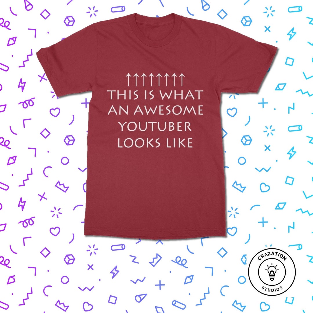 Awesome Youtuber T-shirt - Youtube T Shirt | Classic Fit Unisex Adult ...