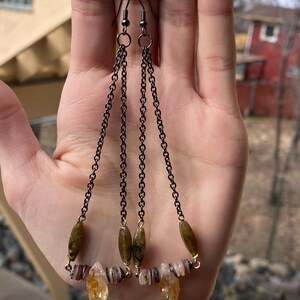 Wire Wrapped Crystal Earrings - Etsy