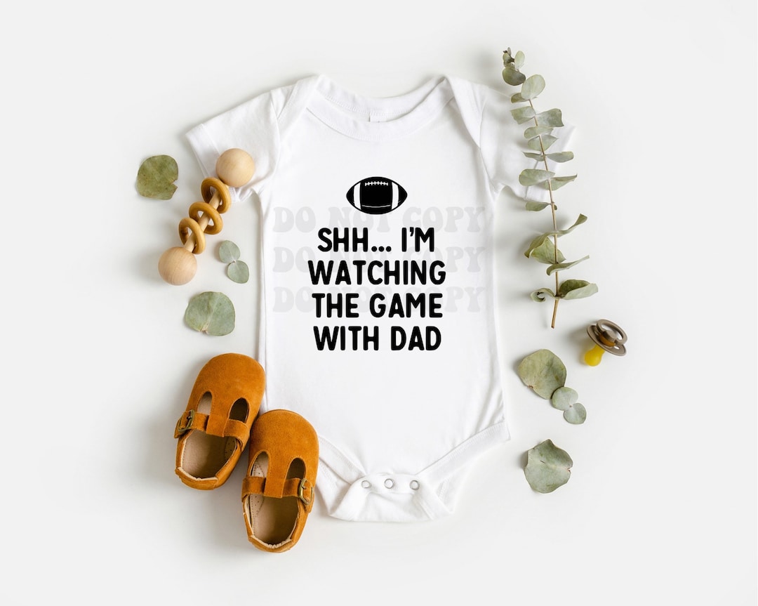 Shh I'm Watching the Game With Dad Svg Football Svg - Etsy