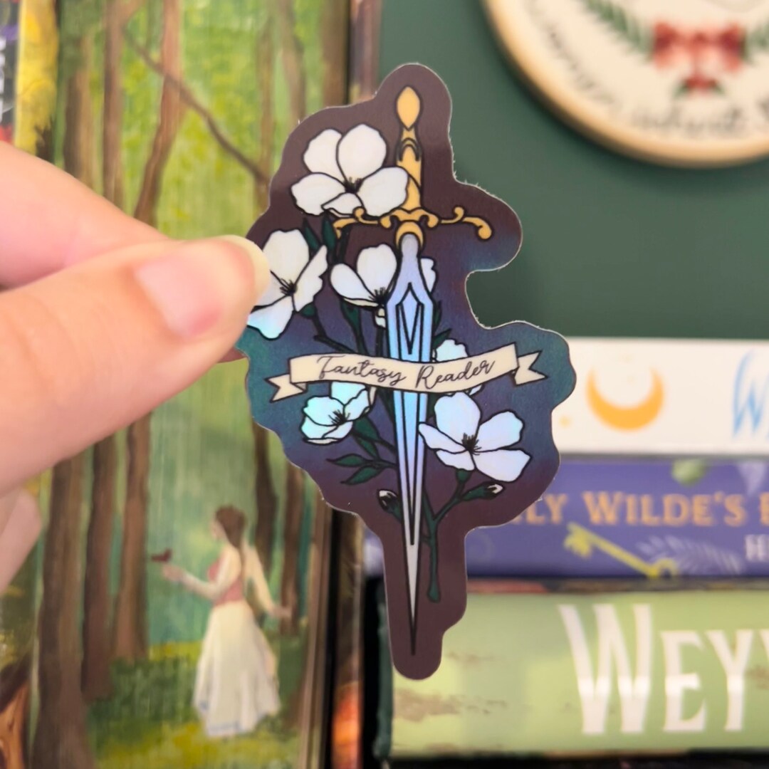 Fantasy Reader Sticker Holographic Decal Romantasy Kindle Sticker - Etsy