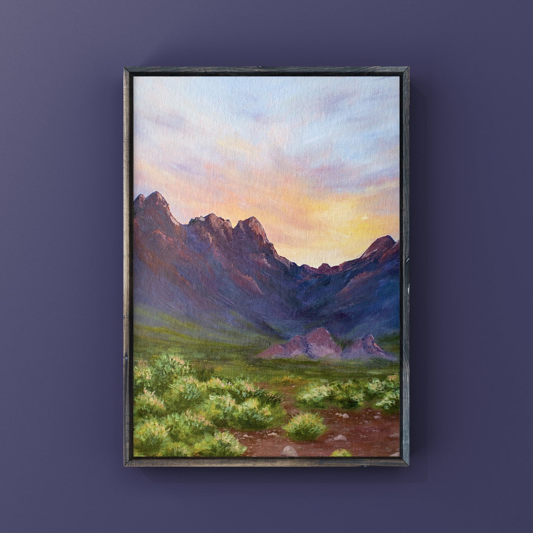 Organ Mountains Art Print | New Mexico Art | Mountain Sunrise - Etsy