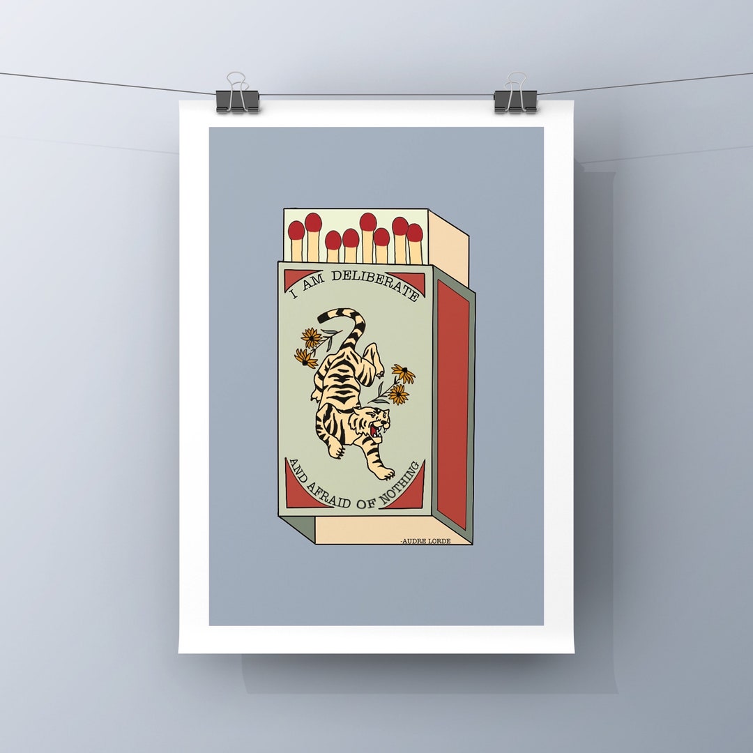Audre Lorde Print | Match Box Art | I Am Deliberate - Etsy