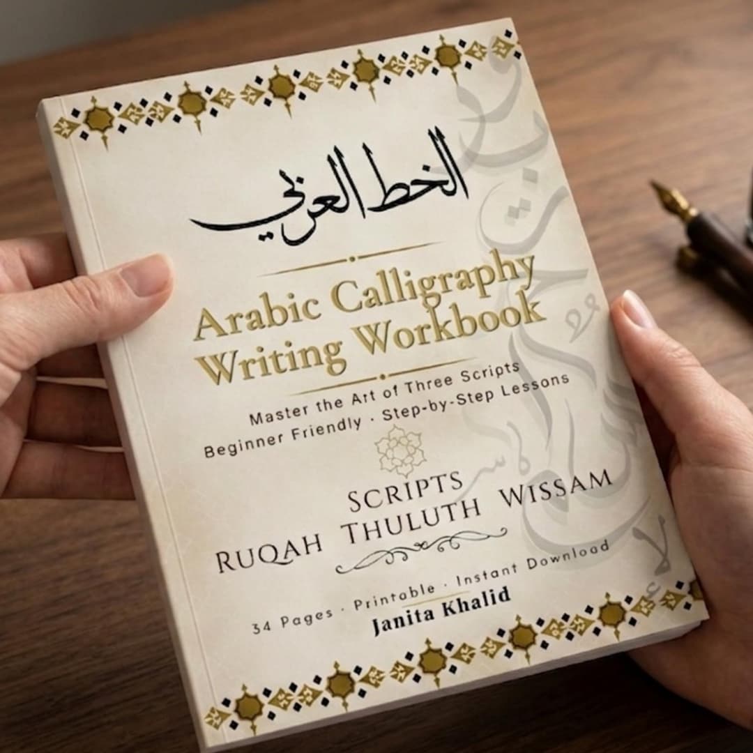 Arabic Calligraphy Writing Workbook, Beginner Calligraphy Practice ...