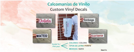 Custom Vinyl Decals / Calcomanías De Vinilo / Calcomania - Etsy