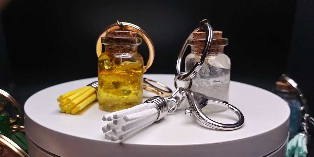 Cute Variety Medium/long Glass Jar Key Chains - Etsy