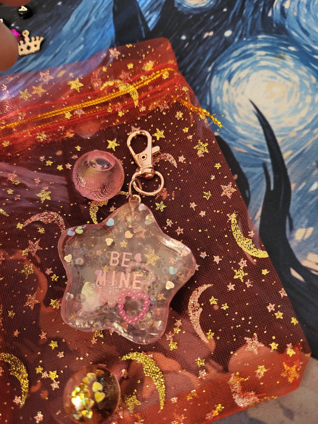 Personalized Star Shaker Keychain, Custom Name Charm - Etsy