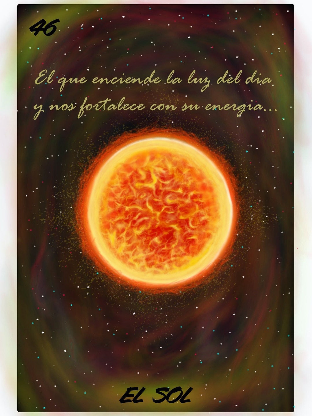 El Sol - Lotería Card Collection, Digital Painting/illustration Print ...