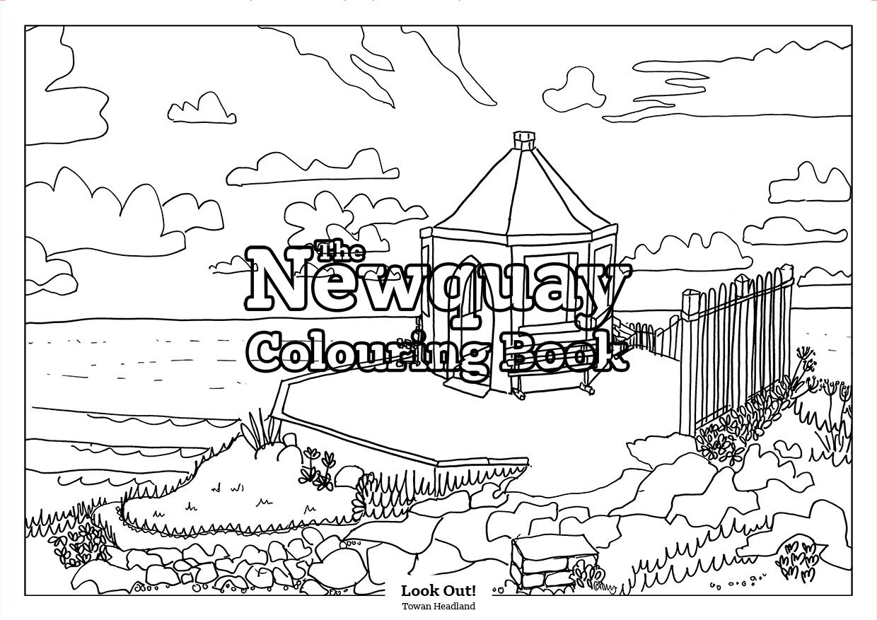 PDF Print, Towan Headland, Colouring In, Adults Colouring Book, Kids ...