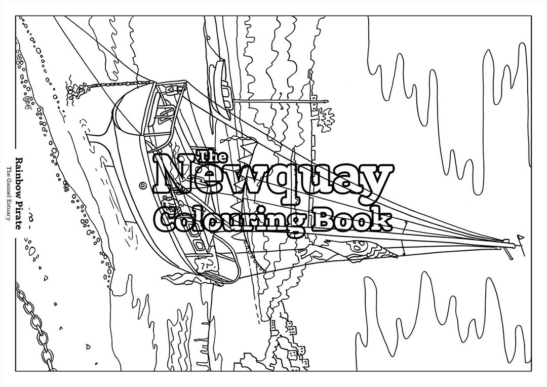PDF Print, Gannel Estuary, Colouring In, Adults Colouring Book, Kids ...