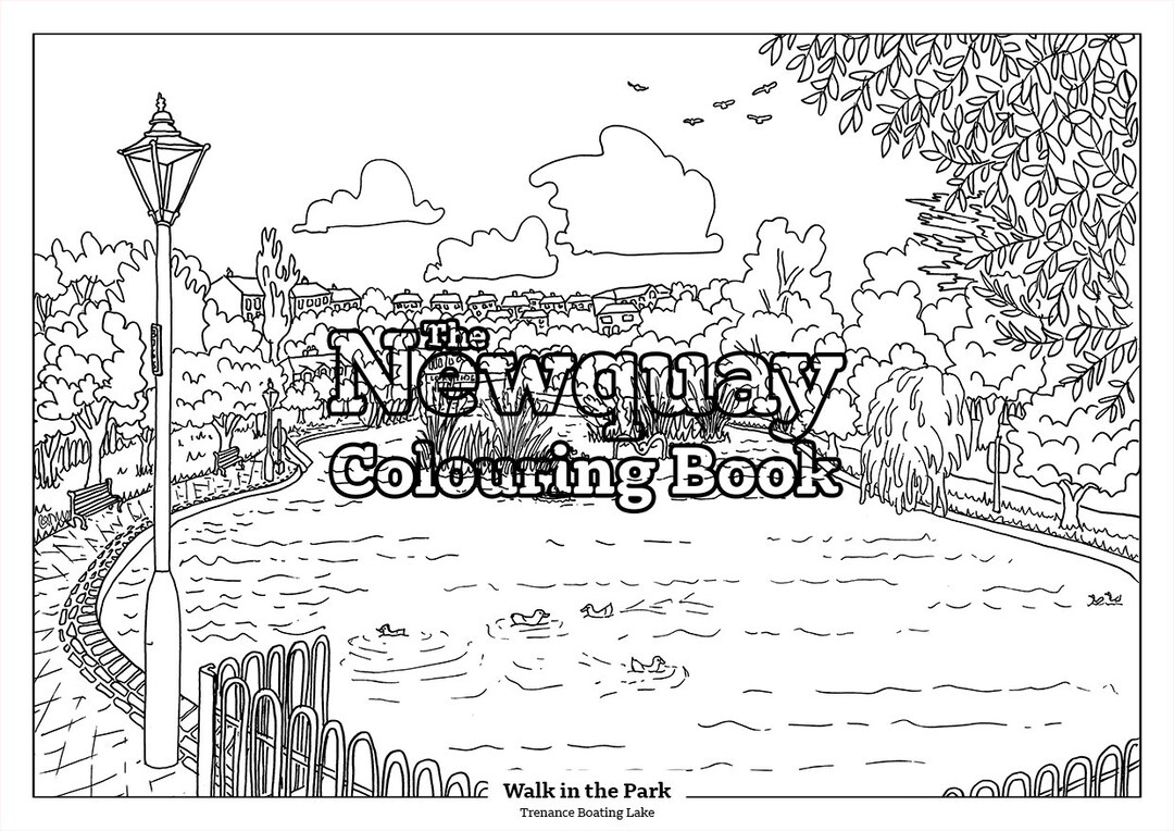 PDF Print, Newquay, Colouring In, Adults Colouring Book, Kids Colouring ...