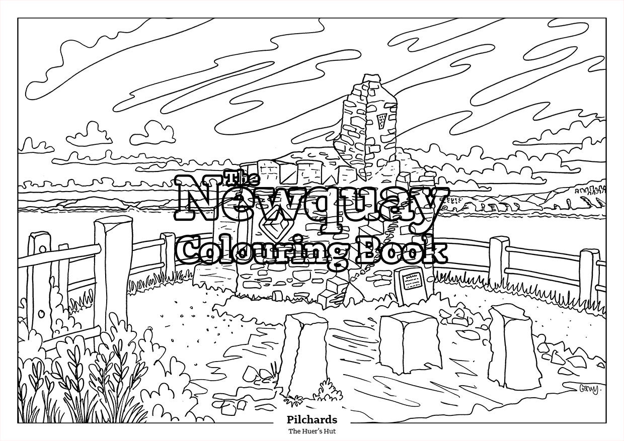 PDF Print, Newquay, Colouring In, Adults Colouring Book, Kids Colouring ...