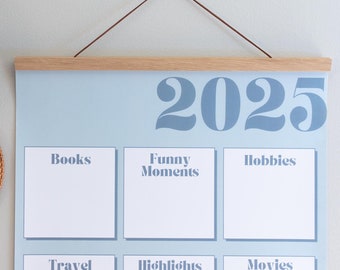 Habit Tracker | Wood Poster Hanger | Interactive Decor | Wall Hanging ...