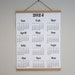 2024 Poster Calendar | Wood Poster Hanger | Wall Hanging | All Year ...