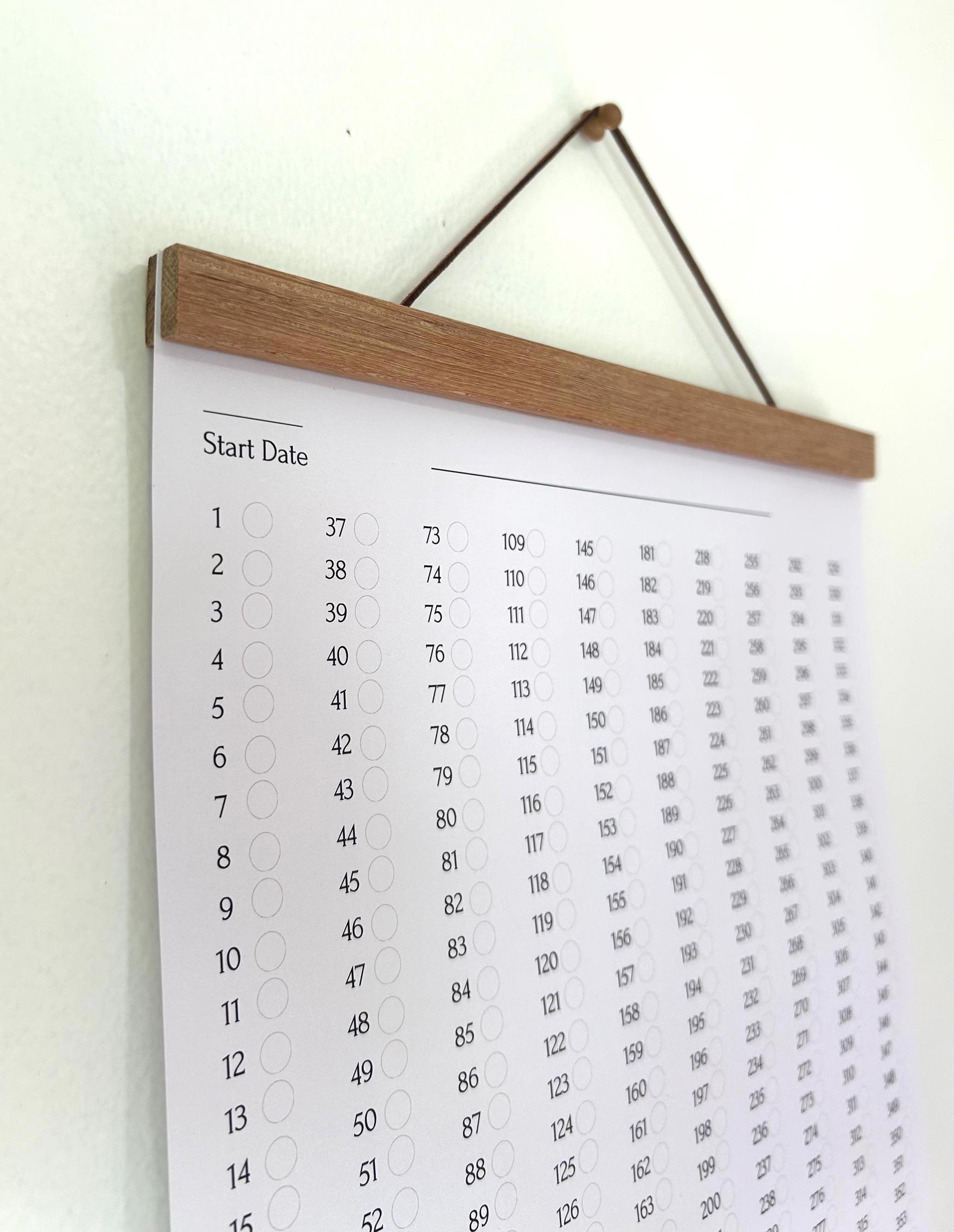 Habit Tracker | Wood Poster Hanger | Interactive Decor | Wall Hanging ...