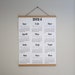 2024 Poster Calendar | Wood Poster Hanger | Wall Hanging | All Year ...