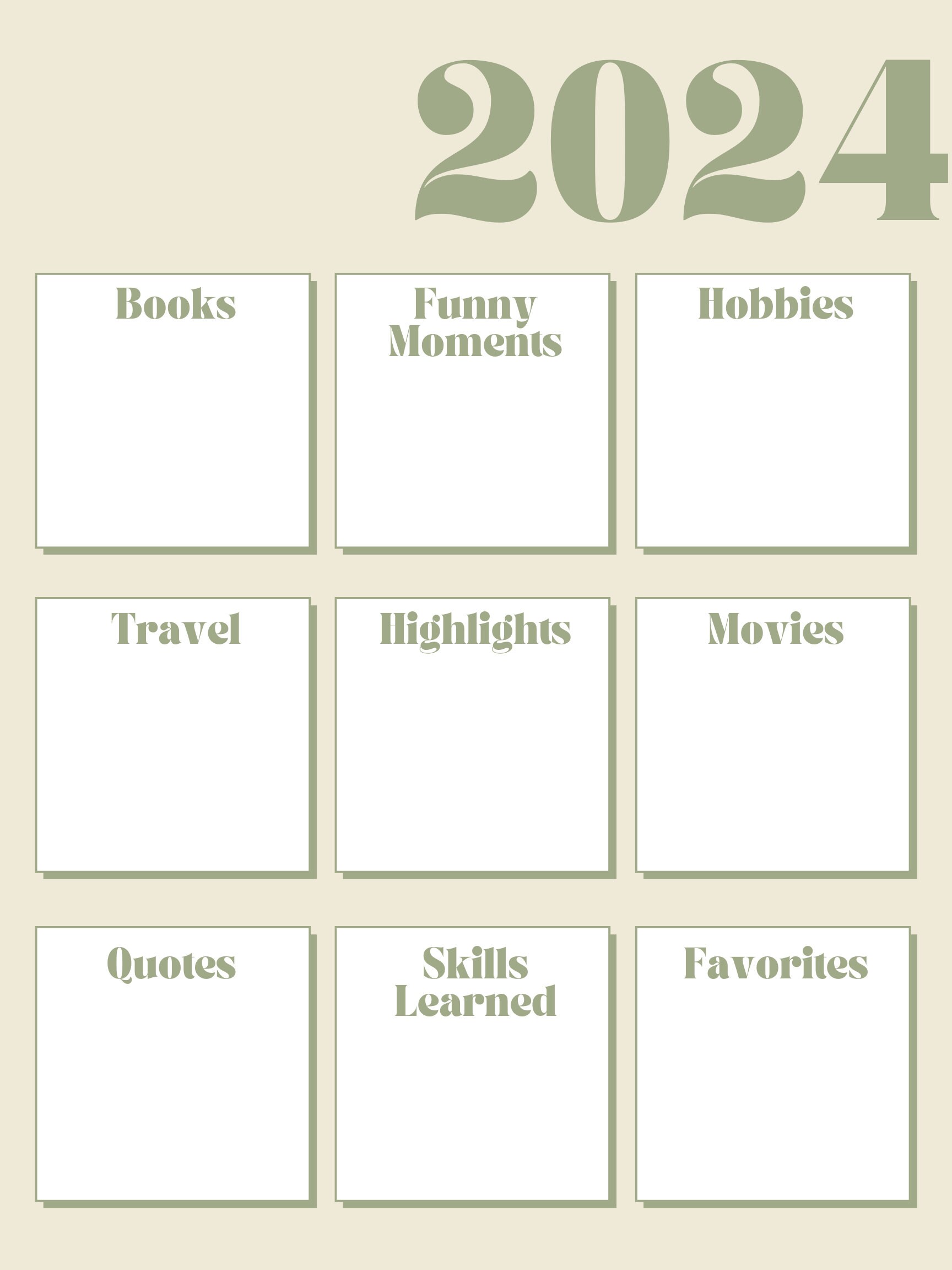 2024 Journal Poster | Digital Download | Interactive Decor | Wall Art ...