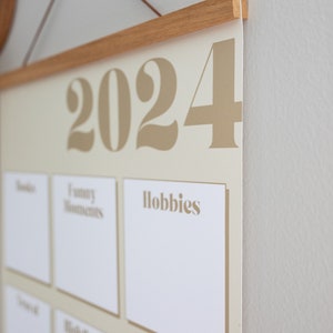 2024 Journal Poster | Wood Poster Hanger | Interactive Decor | Wall ...