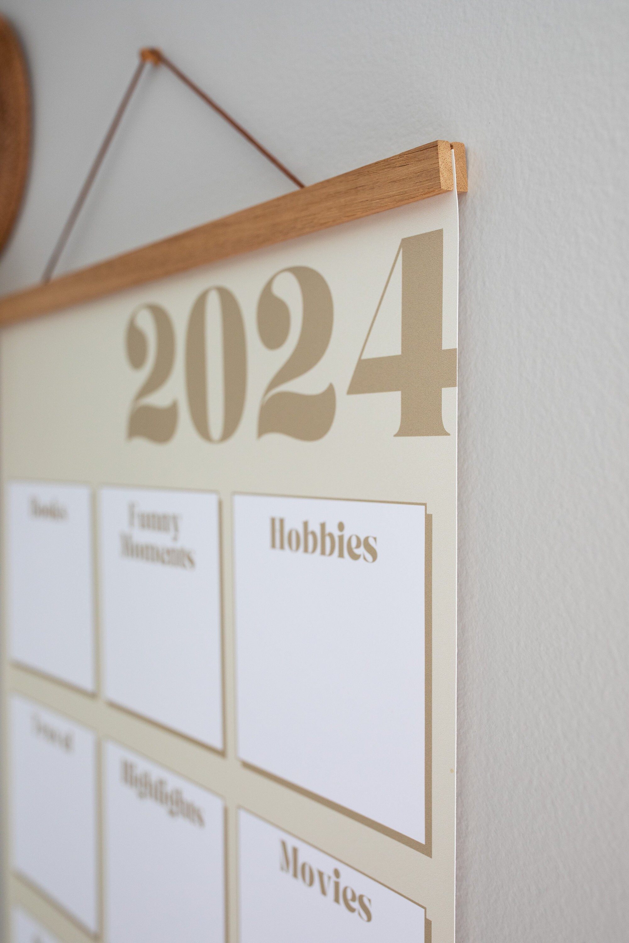 2024 Journal Poster | Wood Poster Hanger | Interactive Decor | Wall ...