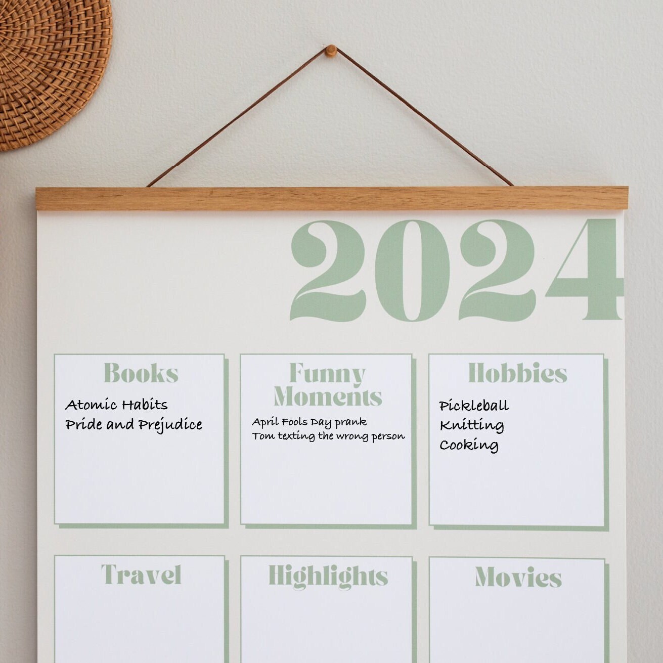 2024 Journal Poster Digital Download Interactive Decor Wall Art ...