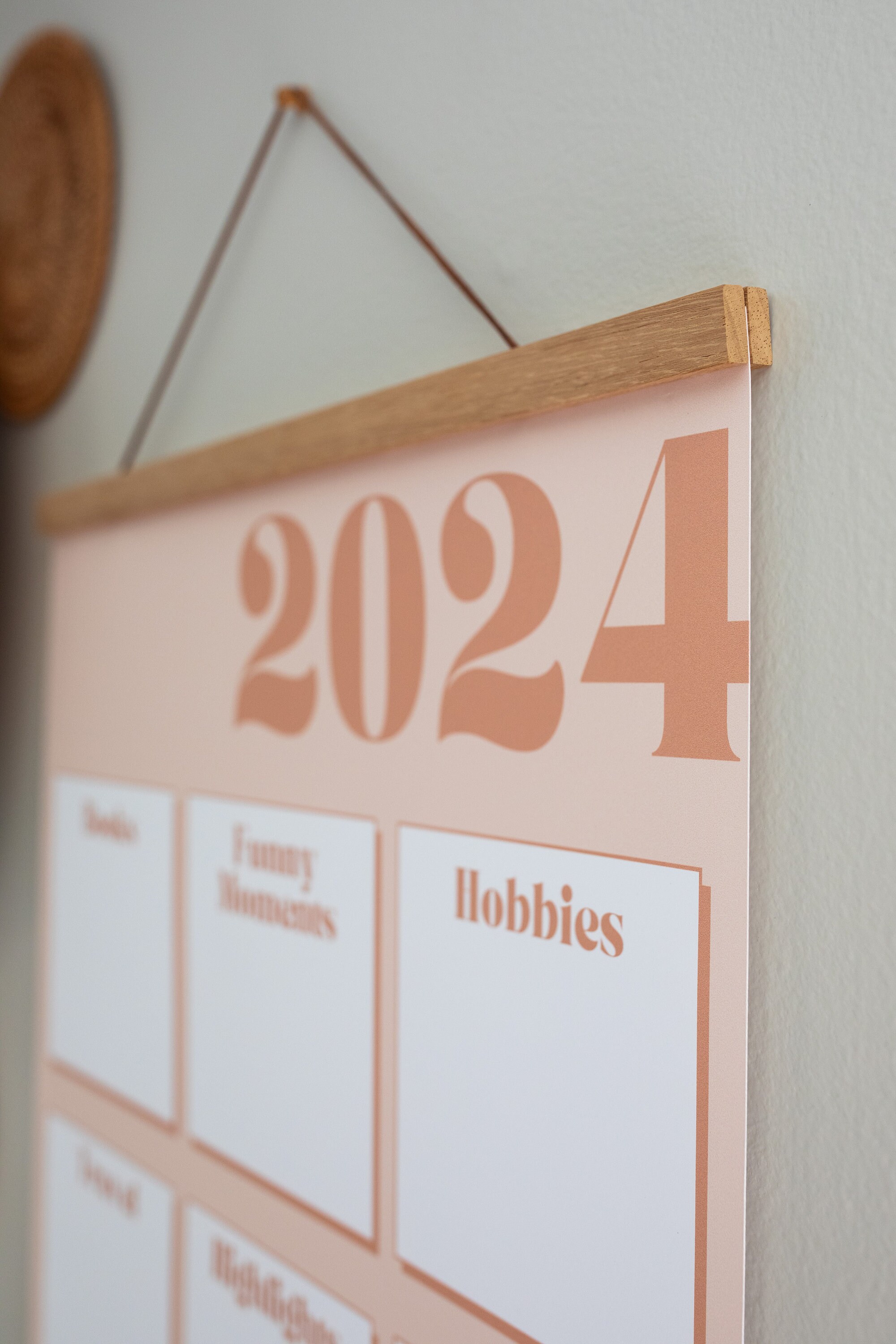 2024 Journal Poster | Wood Poster Hanger | Interactive Archival Decor ...