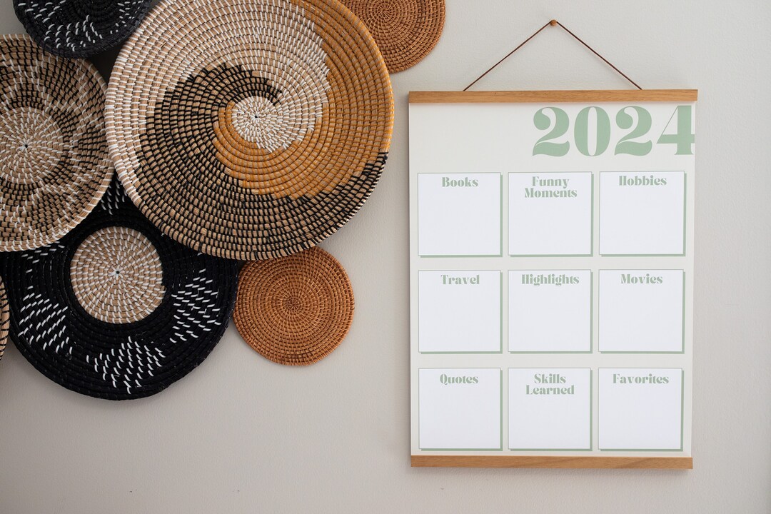 2024 Journal Poster | Digital Download | Interactive Decor | Wall Art ...