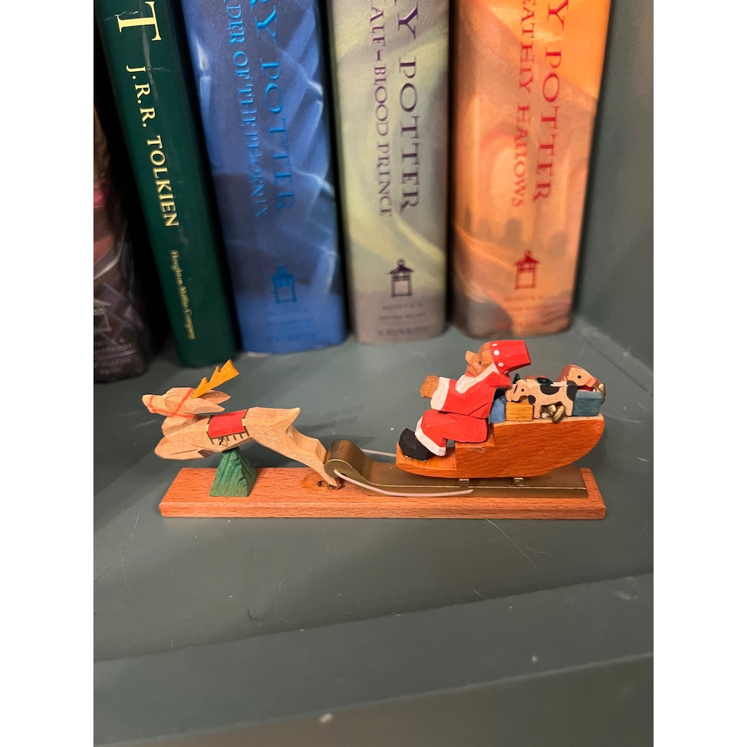 Erzgebirge Santa Vintage Hand Carved German Christmas Figurine Santa on ...