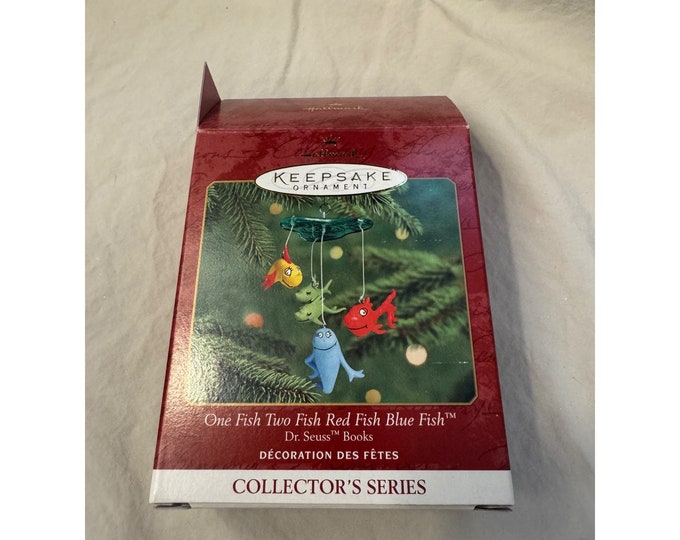 Hallmark Ornament- Dr. Seuss- One Fish Two Fish Red Fish Blue Fish ...