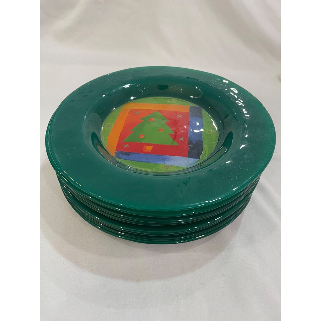 Dibbern Germany Christmas Tree Dessert Plates 8" - Etsy
