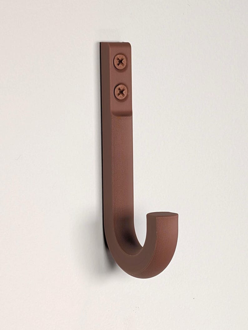 Wall J-hook With Matching Screws | Minimal Design | Coat Hook, Key Hook ...