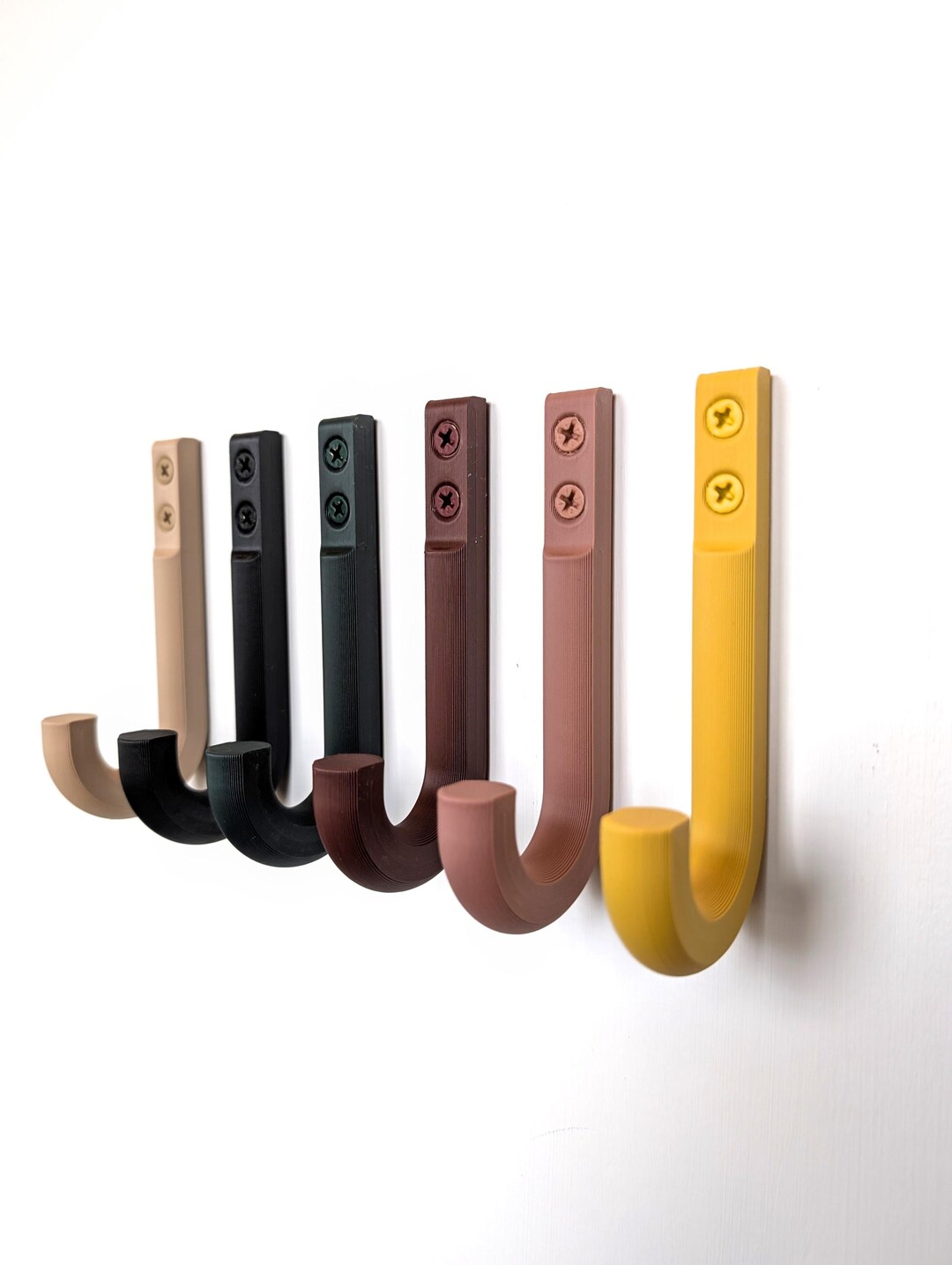 Wall J-hook | With Matching Screws | Minimal Design | Coat Hook, Key ...