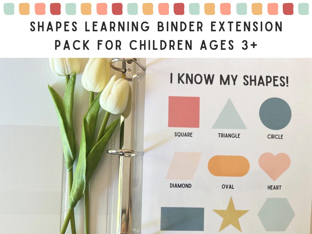 Learning Binder Shapes Extension Pack, Shapes Learning Aid, Shape ...