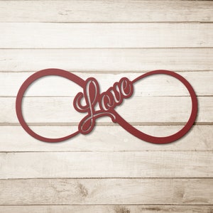 Infinity Love Sign Metal Love Infinity Wall Art Valentines Gift Love ...