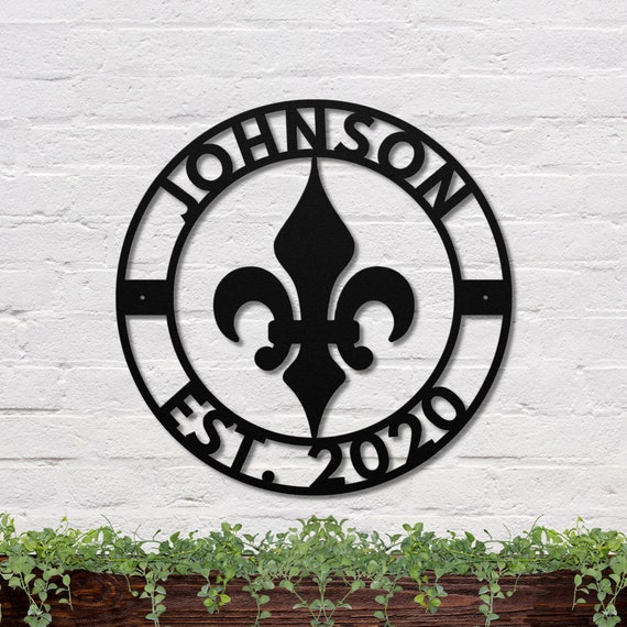 Personalized Fleur De Lis Sign Custom Fleur De Lis Sign - Etsy