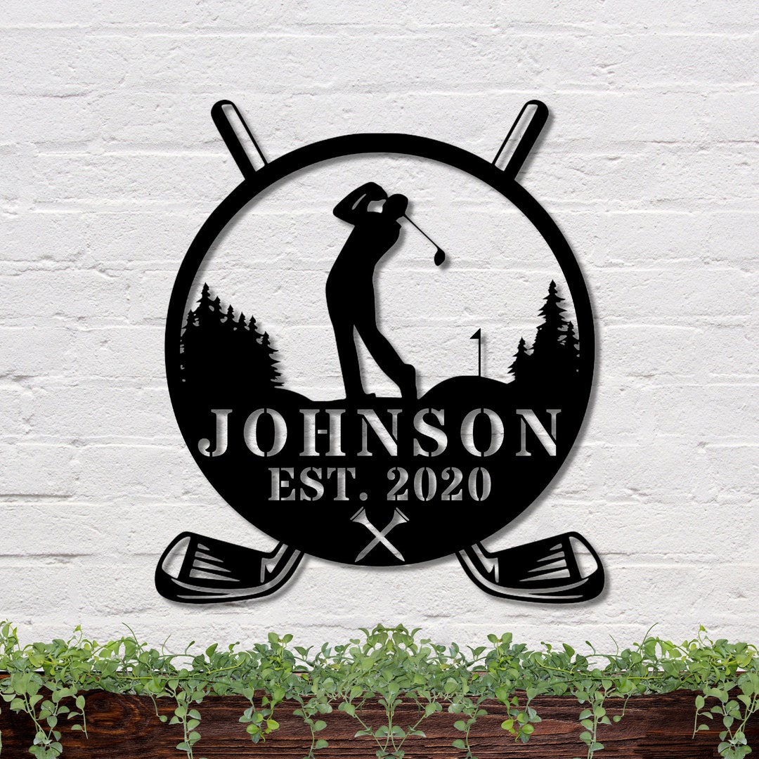 Golf Sign, 19th Hole Sign, Personalized Golf Decor, Golf Wall Art, Bar ...