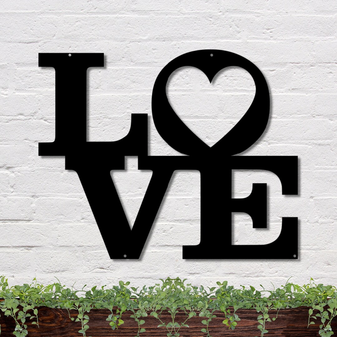 LOVE Sign, Metal Stacked Love Sign, Valentines Gift, Home Decor, Love ...