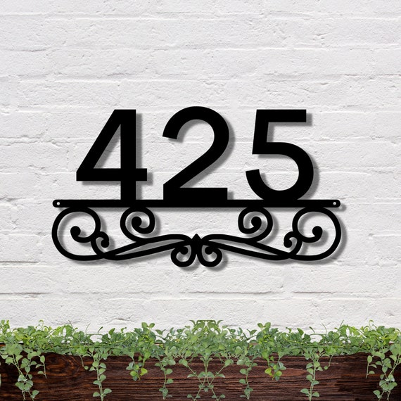 Custom Swirl Address Sign Personalized Metal Address Sign - Etsy