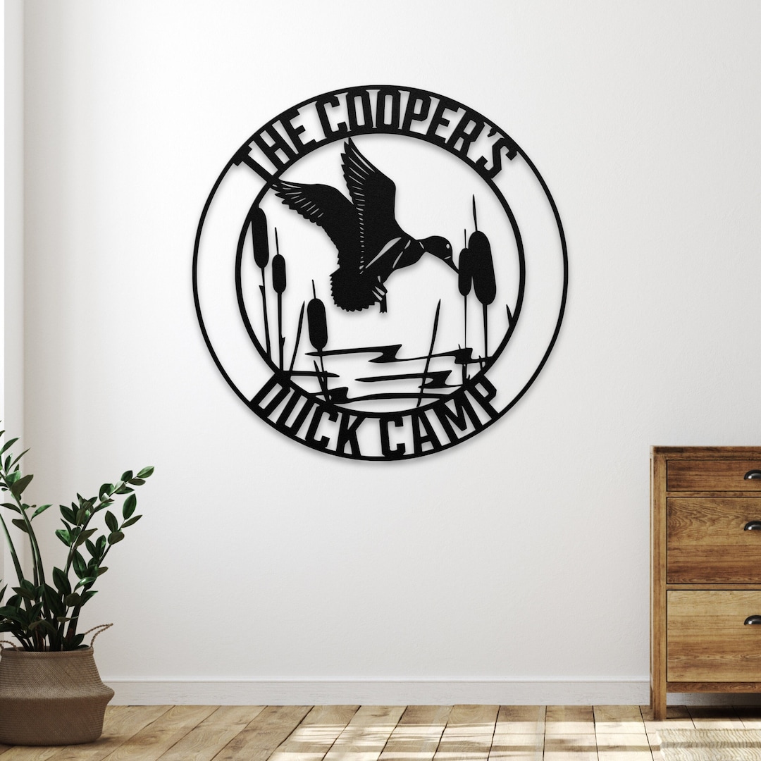 Duck Camp Sign | Personalized Duck Hunting Sign | Metal Duck Camp Sign ...