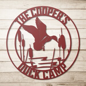 Duck Camp Sign | Personalized Duck Hunting Sign | Metal Duck Camp Sign ...