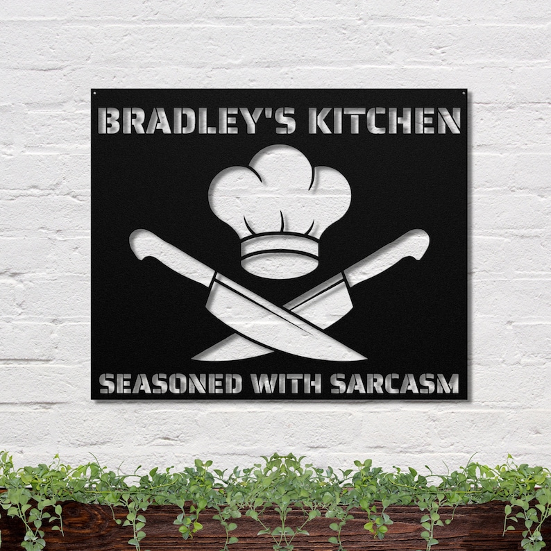 Chef Sign Custom Metal Sign for Kitchen Kitchen Sign - Etsy