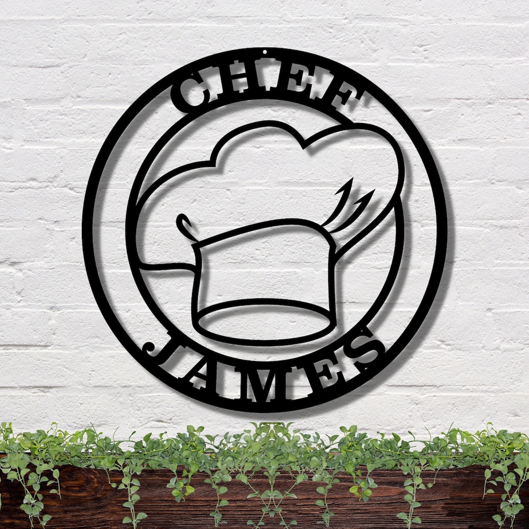 Personalized Chef Hat, Custom Cooking Sign, Custom Chef Hat Sign ...