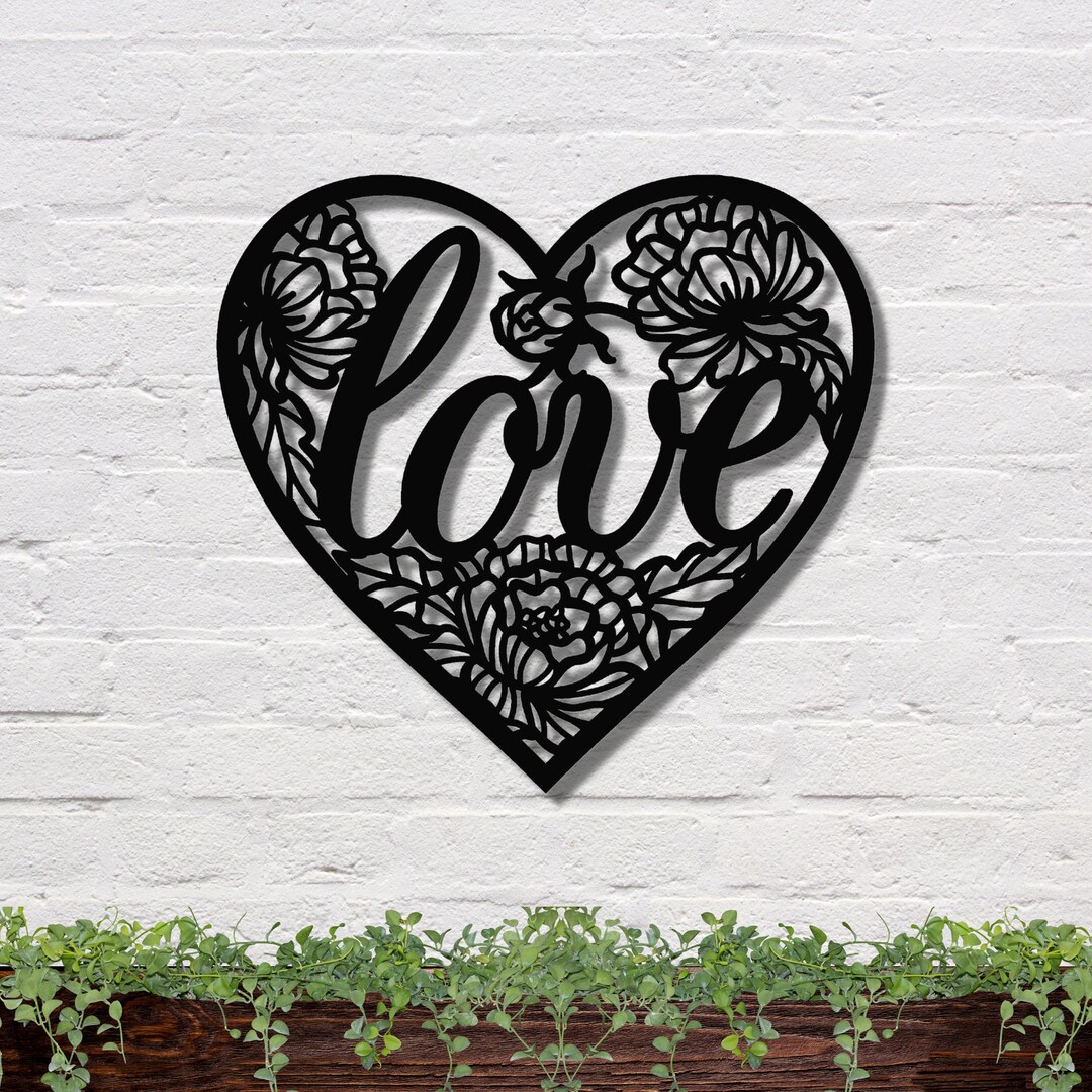 Valentine Sign, Custom Heart Metal Sign, Love Heart Sign, Gift for Her ...