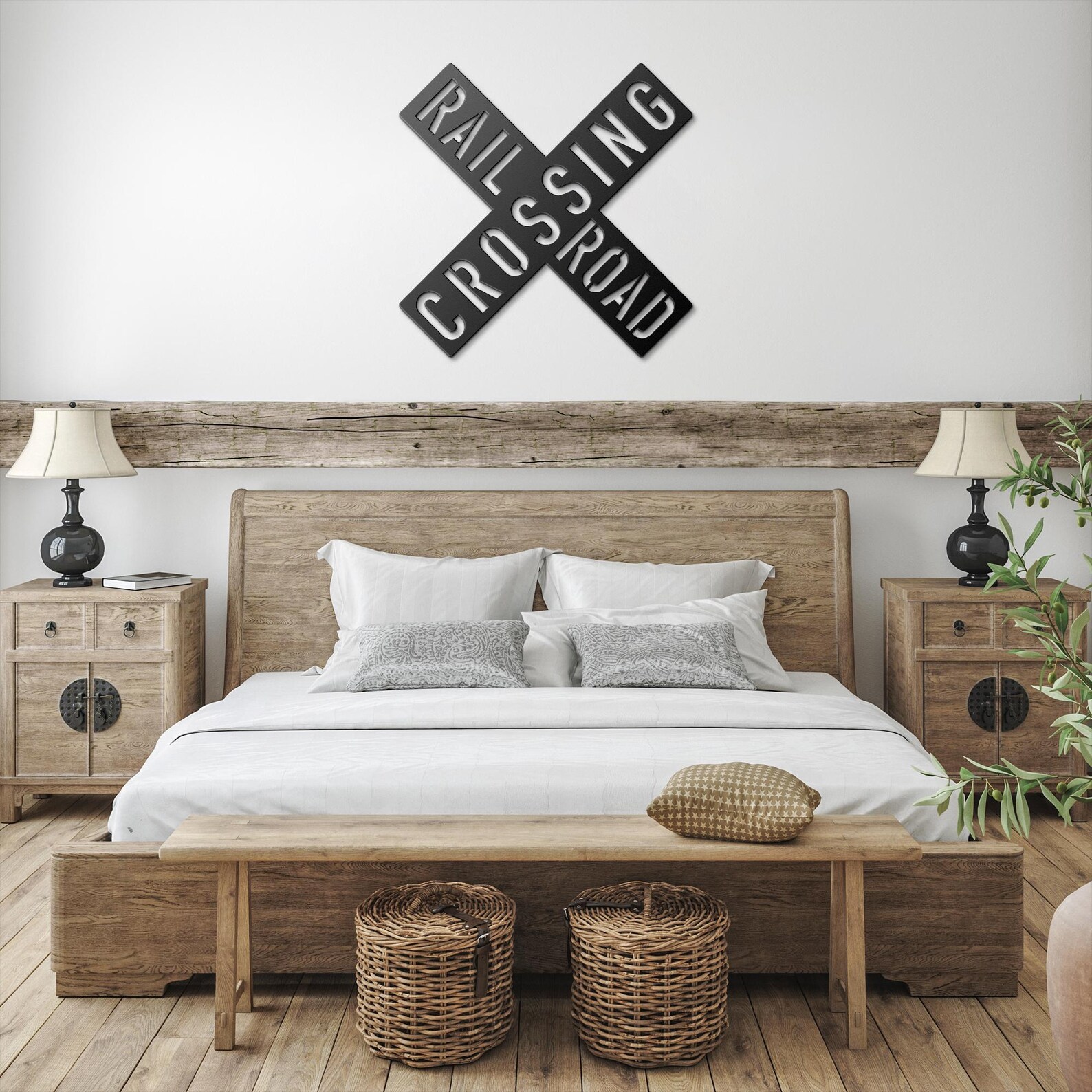 Railroad Crossing | Custom Metal Railroad Sign | Train Lover Room Decor ...