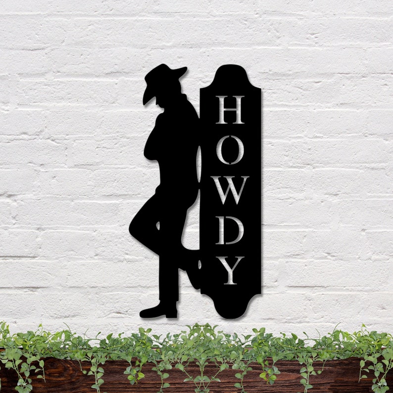 Welcome Sign Howdy Welcome Sign Cowboy Welcome Sign Front - Etsy