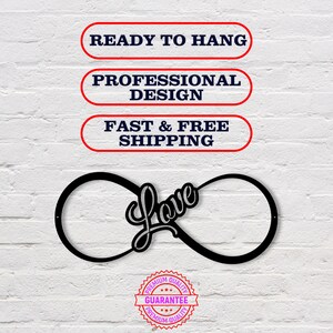 Infinity Love Sign Metal Love Infinity Wall Art Valentines Gift Love ...