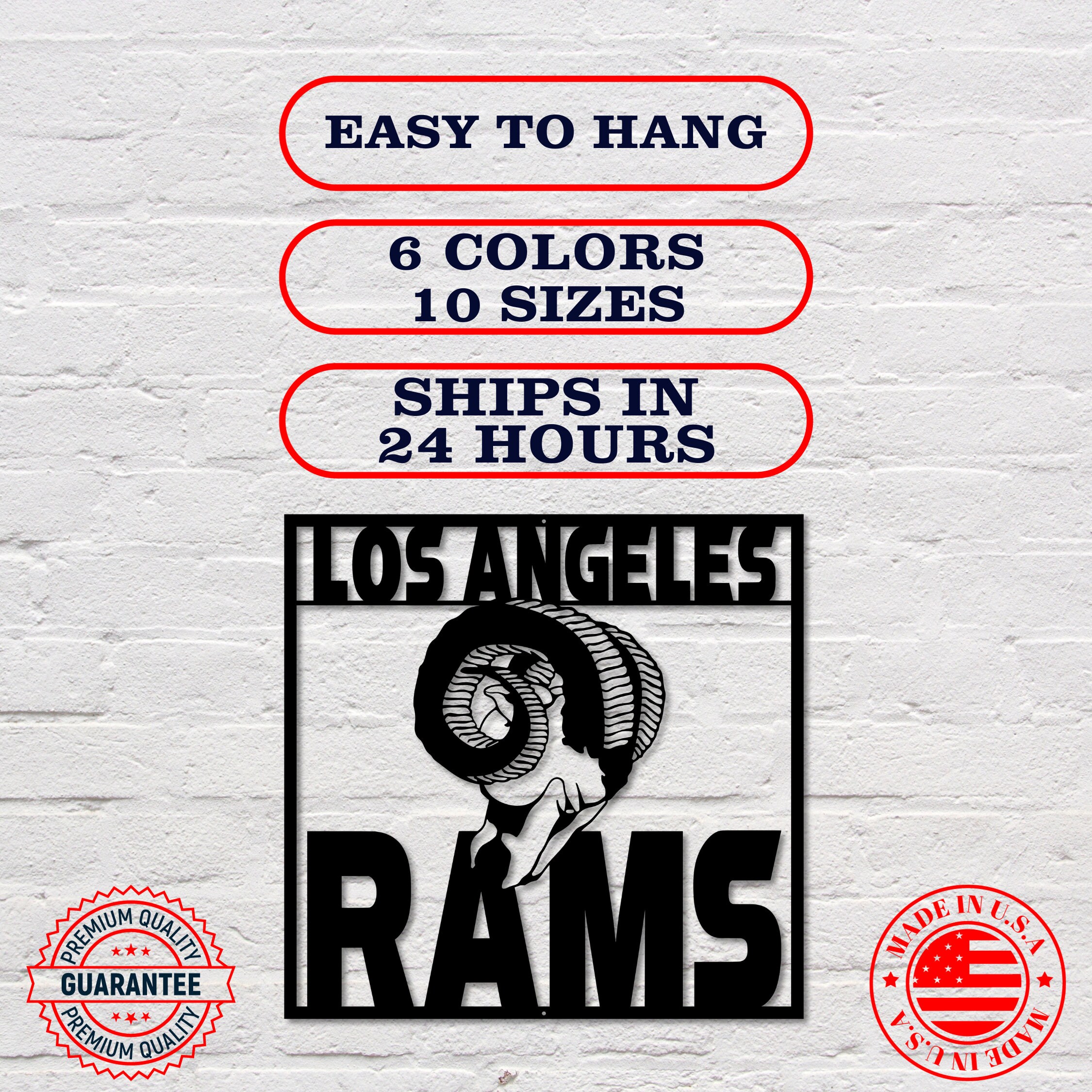 Los Angeles Rams Metal Sign | Rams Football Sign | Rams Fan Gift | Rams ...
